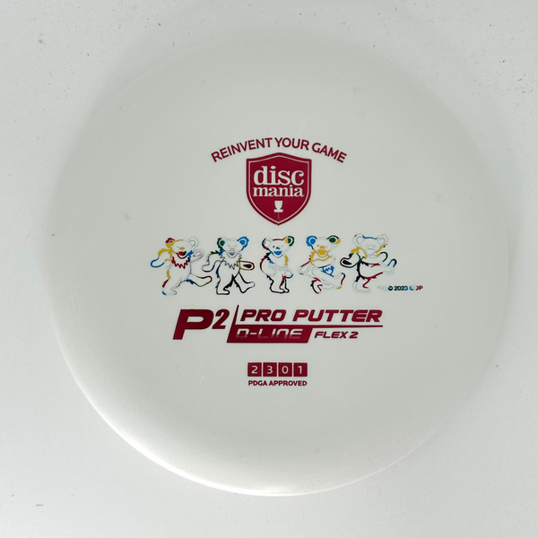 Discmania (Flex 2) D-Line P2 - Grateful Dead Dancing Bear - Flight ...