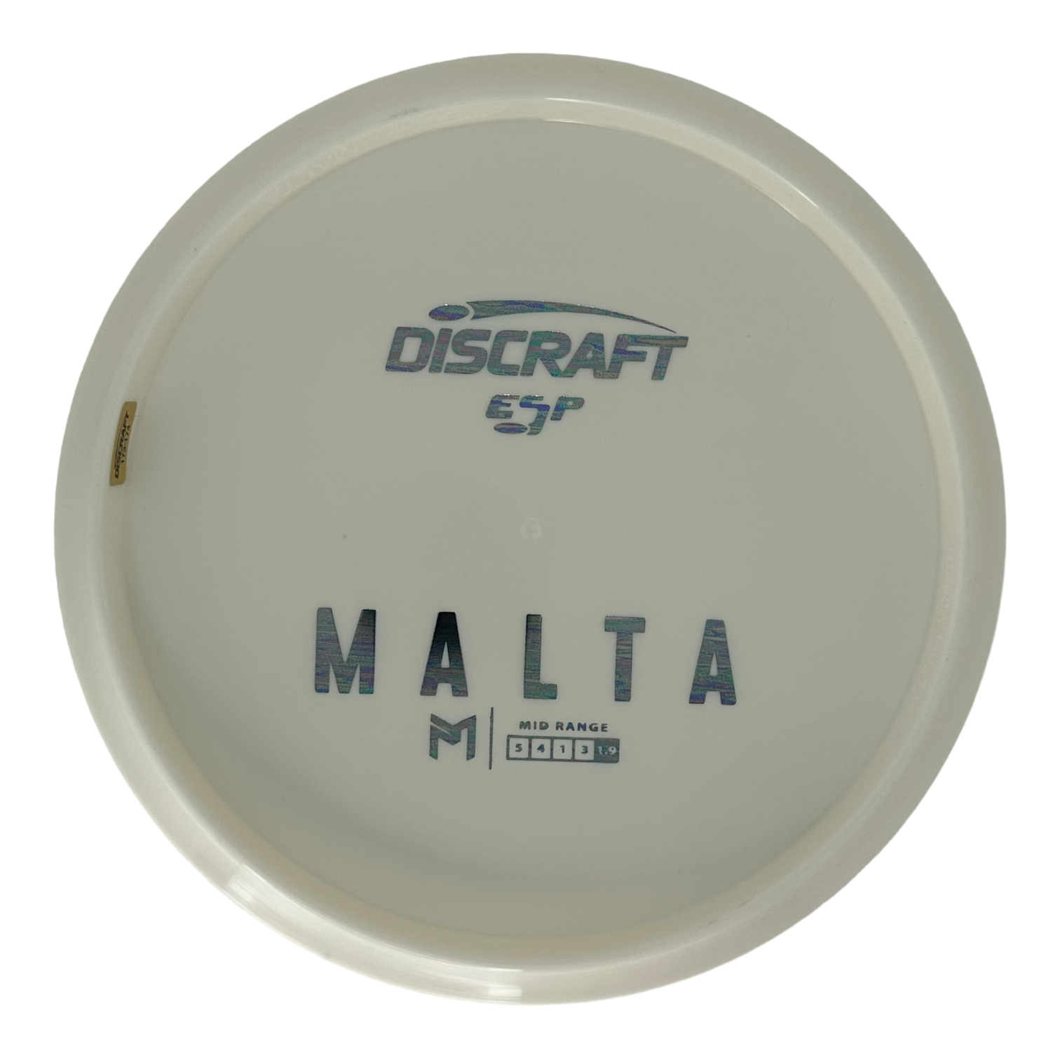 Discraft Paul McBeth White ESP Malta - Bottom Stamp - Flight Factory Discs