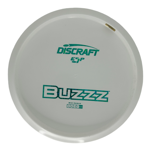 Discraft White ESP Buzz - Bottom Stamp - Flight Factory Discs